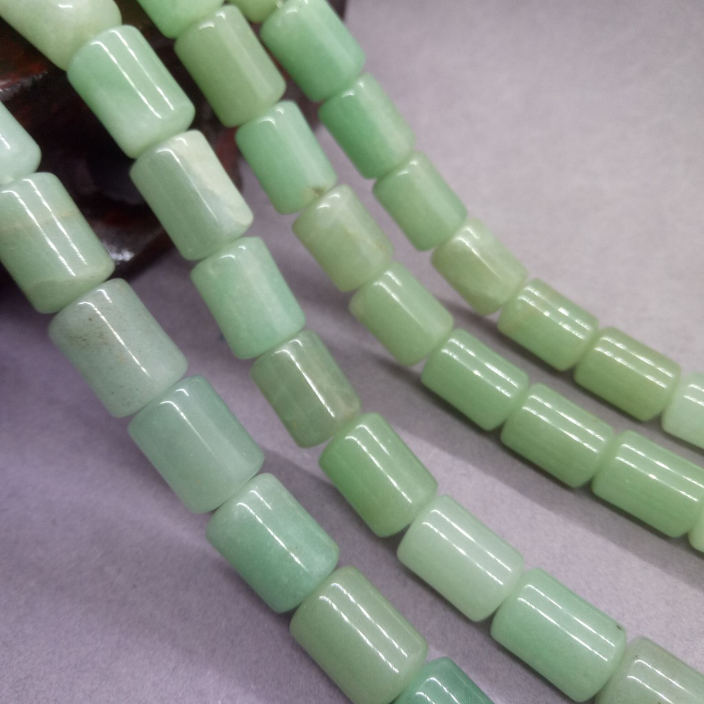 Green Sand Aventurine Bucket Beads Separated Natural Loose Stone Diy ...
