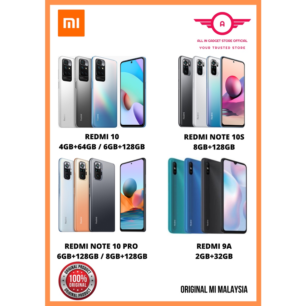 Xiaomi Redmi 10 | Redmi Note 10S | Redmi Note 10 Pro | Redmi 9A | REDMI ...