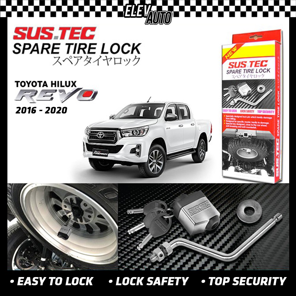 Toyota Hilux Revo Rogue 2016 - 2023 SUSTEC Spare Tire Wheel Lock Anti ...