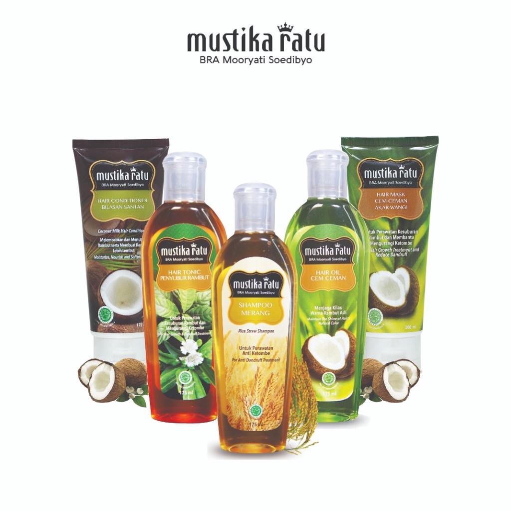 Mustika Ratu Advance Anti Dandruff Set 5 PCS (Shampoo Merang/Hair Tonic ...