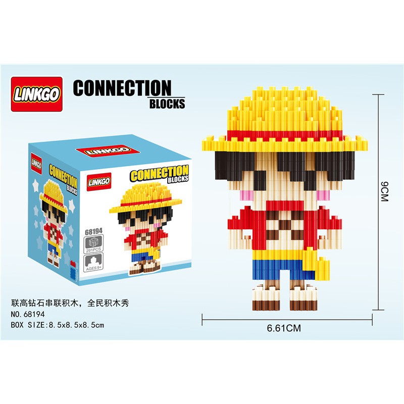 ONE PIECE LINKGO/LECHUAN LEGO DIAMOND CONNECTION BLOCK航海王小颗粒拼装 | Shopee ...