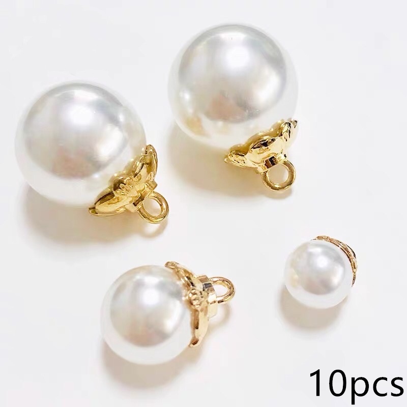 10 Pieces Beautiful Pearl Buttons for Shirt Sewing Material Sewing ...