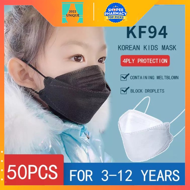 ZOCN Mask for Kids KF94 Face mask 50PCS 4 Layers protection Non-woven ...