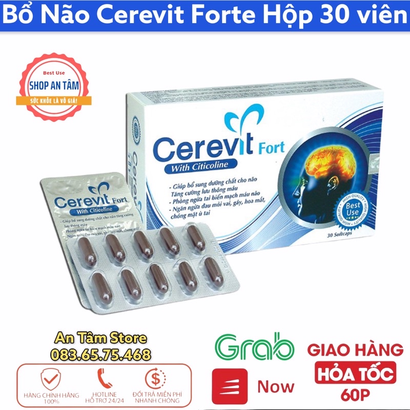 Cerevit Forte Brain Tonic Tablets (Box Of 30 Tablets) Support To ...
