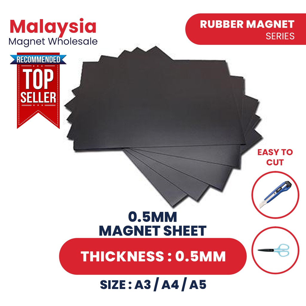 0.5MM Thickness A3 / A4 / A5 Size Magnet Sheet /Fridge Magnet) | Shopee ...