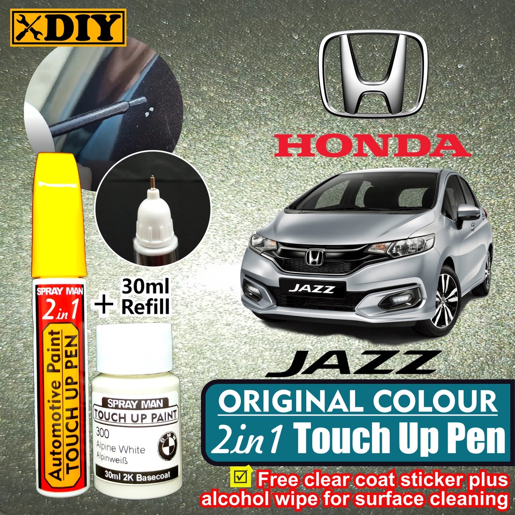 Honda Jazz 2in1 Touch Up Pen Original Colour Automotive Paint | Shopee ...