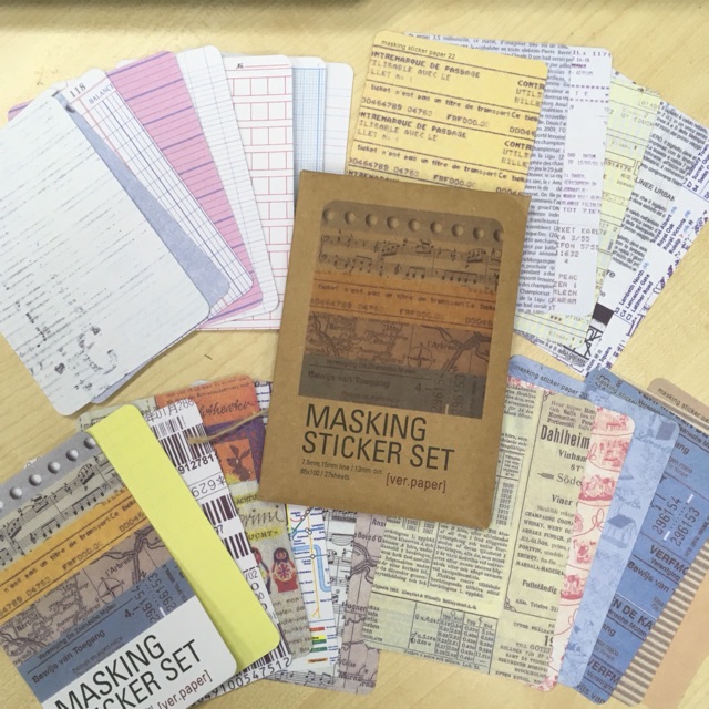 Masking sticker set (paper ver.) | Shopee Malaysia