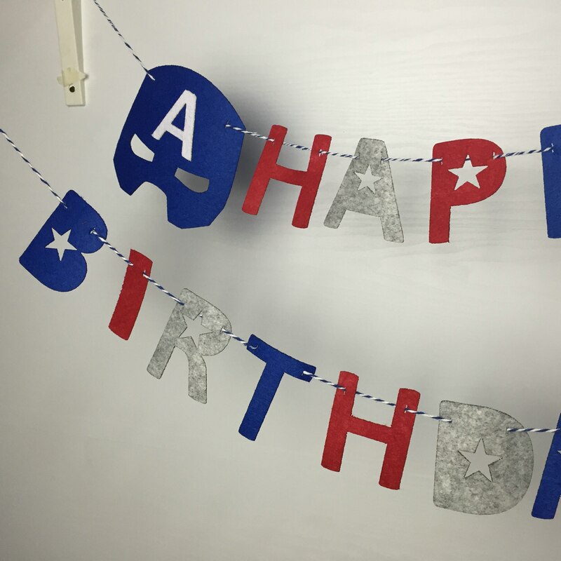 Party Decoration Captain Happy Birthday Banner Pennant Wall decoration ...