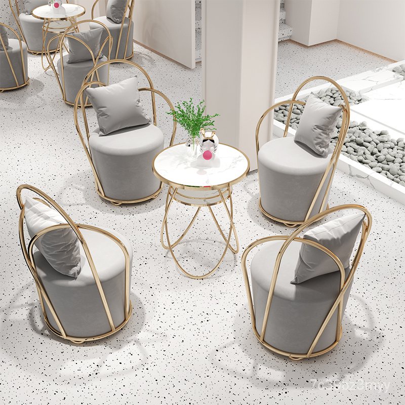 Simple Milk Tea Dessert Shop Negotiation Table and Chair Combination ...