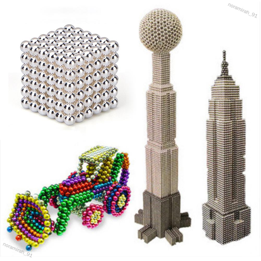 216Pcs 5mm DIY Magic Magnet Magnetic Blocks Balls Sphere Cube Beads ...