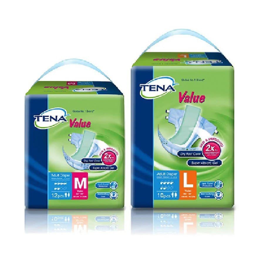 TENA Value Adult Diapers M12 / L10 / Lampin Dewasa Tena Value M12pcs / L10pcs | Shopee Malaysia