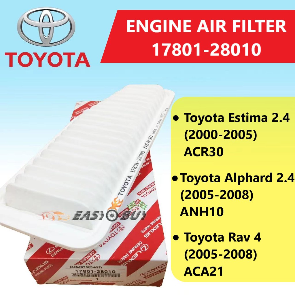 TOYOTA Engine Air Filter 17801-28010-Toyota Estima 2.4 2000-2005 ACR30 ...