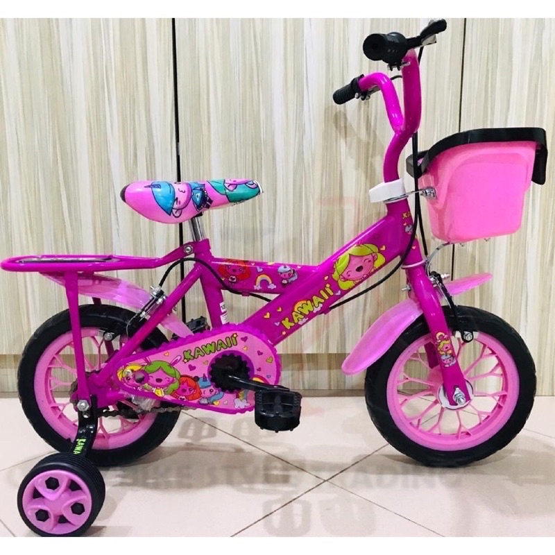 SIAP PASANG BASIKAL KANAK KANAK 12inch KIDS BOY AND GIRL BAKUL BICYCLE ...