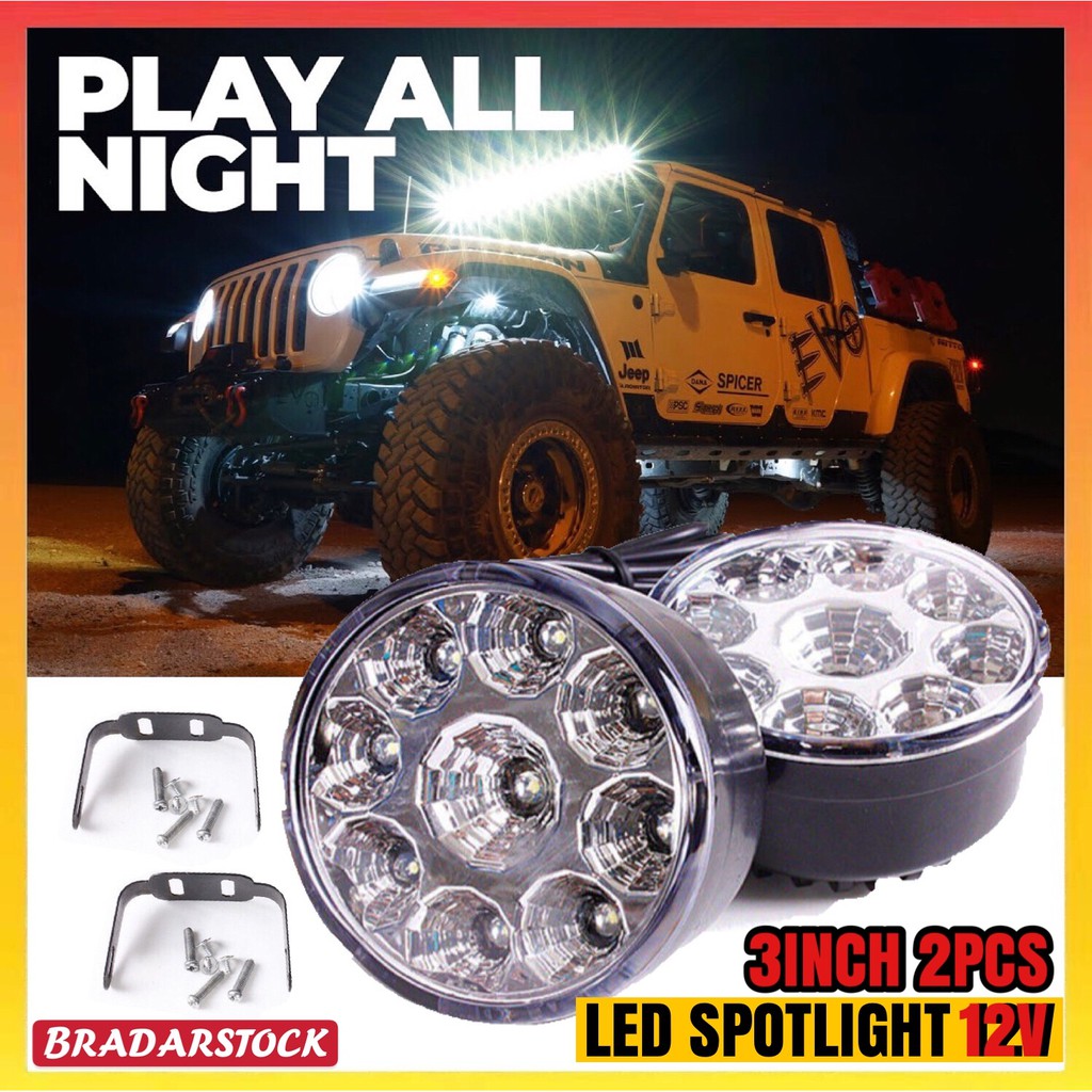 LED SPOTLIGHT 3INCH 12V High Power Beam Daylight Worklight Spotlight ...