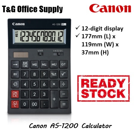 [Original] Canon Calculator AS-1200 (12 Digits) | Shopee Malaysia