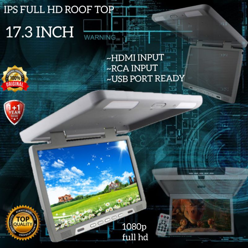 17INCH / 15 INCH ROOF TOP LCD SCREEN #IPS #FULL HD #ROOF MONITOR #LCD ...
