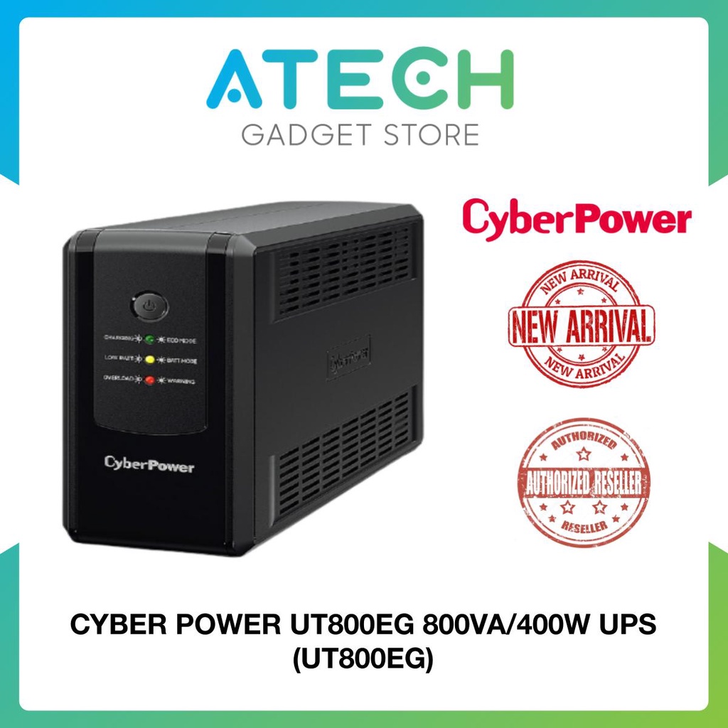 Cyberpower UT800EG 800VA 400W UPS Backup Battery Power Supply Build In ...