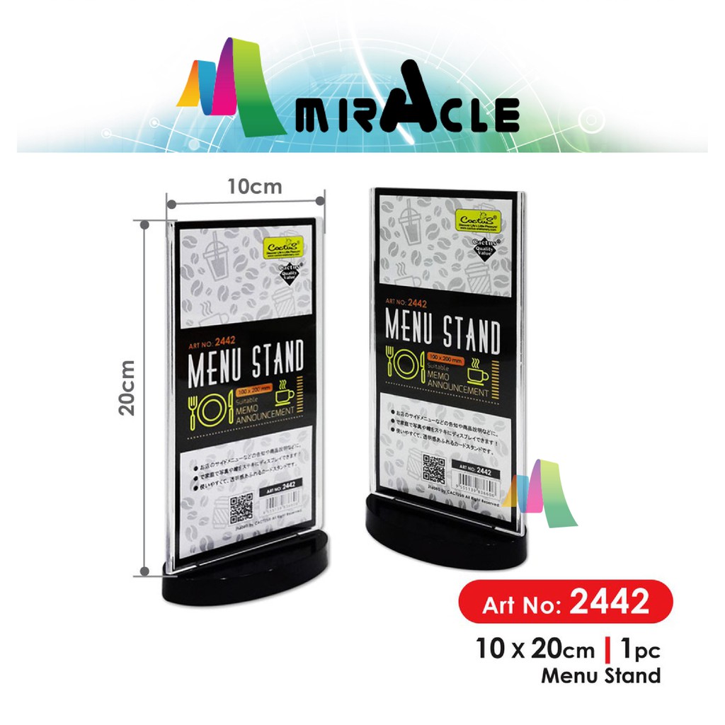 Menu Table Stand / Advertising Stand / Menu Displays / Bar Cafe ...