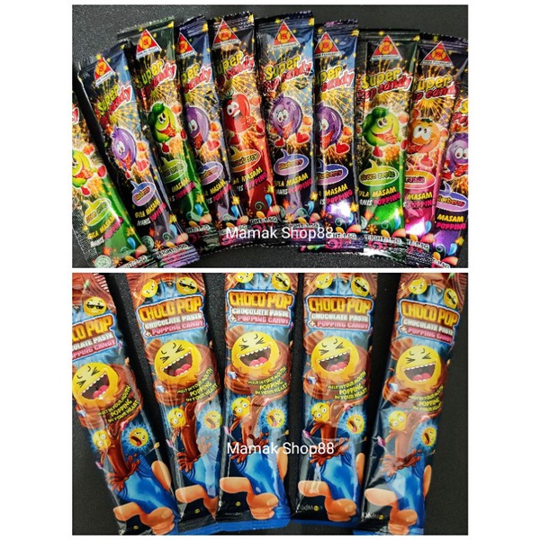 Super Pop Candy / Choco Pop Chocolate Paste + Popping Candy / Gula ...
