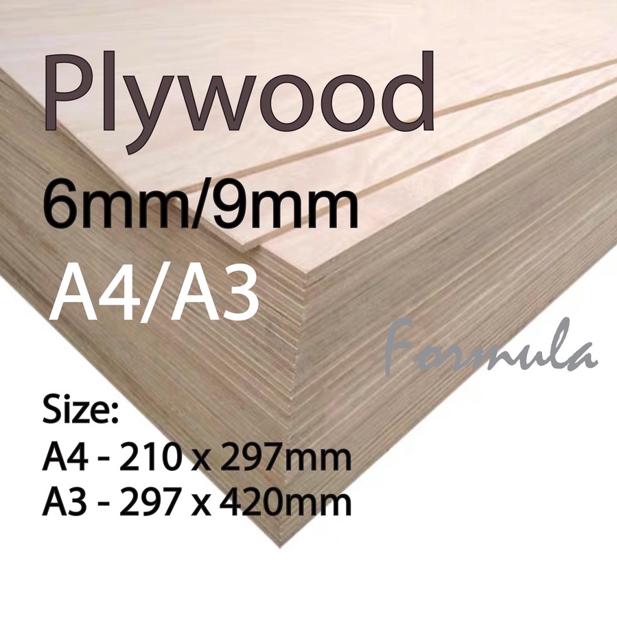 Plywood Board 3mm / 6mm / 9mm architectural modelling material, DIY - A4/A3 size | Shopee Malaysia