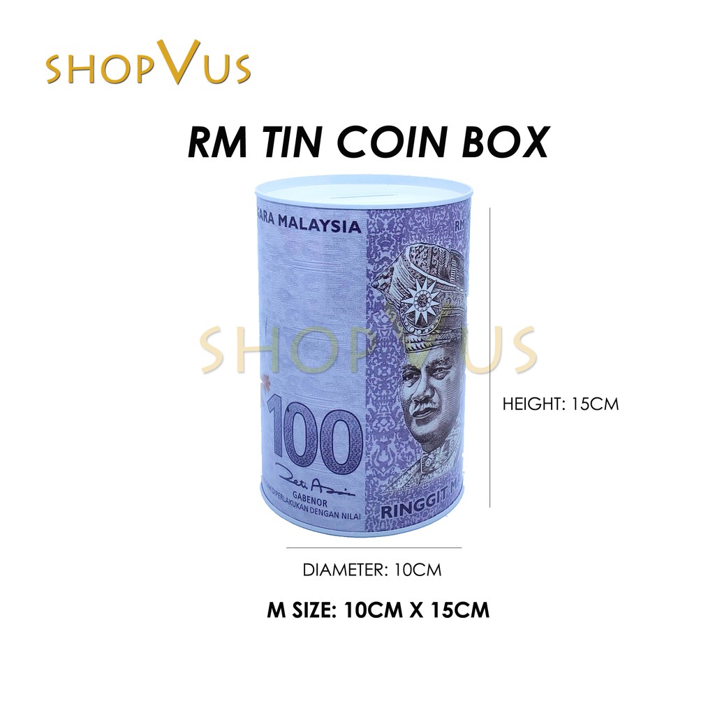 LIMITED EDITION RM Tin Kids / Adult Saving Coin Box - Ringgit Malaysia ...