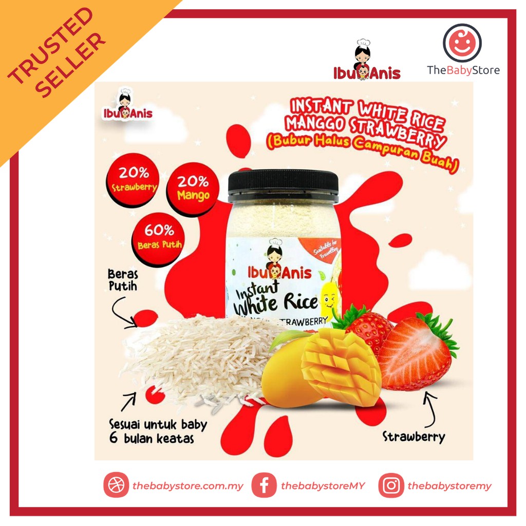 IBU ANIS INSTANT WHITE RICE MANGO+STRAWBERRY 140G | Shopee Malaysia