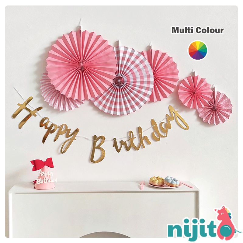 Nijito - Birthday Party Decoration Paper Flower Fan Flower Ball Flag ...