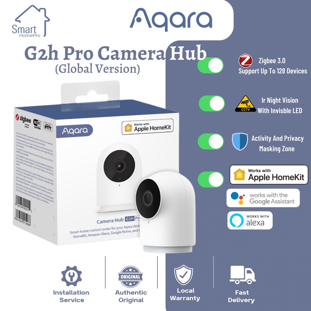 【Global】Aqara G2h/ G2h Pro Camera Infrared Night Vision Supports Apple Homekit With Zigbee 3.0 ...