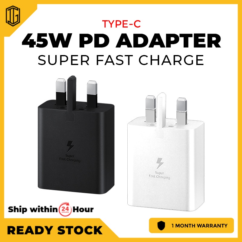 45W PD Type-C Super Fast Charging Travel Charger Adapter Universal Portable Support Phone Tablet ...