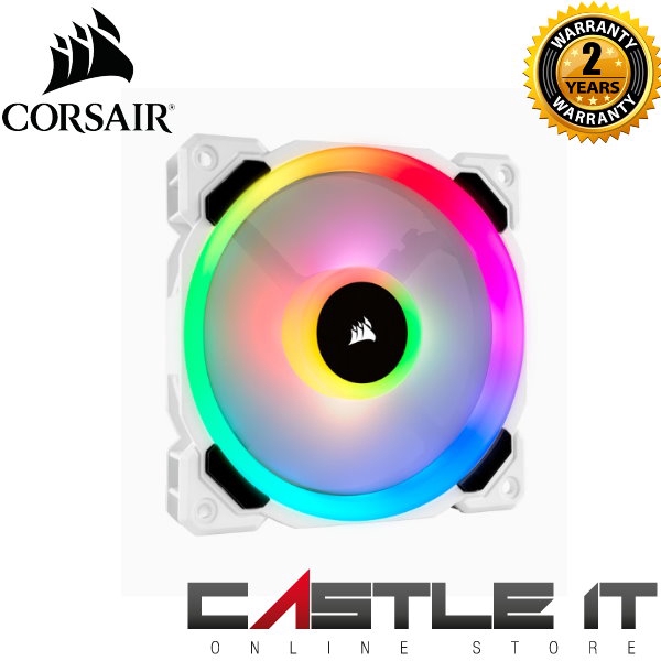 Corsair LL120 RGB 120mm Dual Light Loop White RGB LED PWM Fan-Single ...