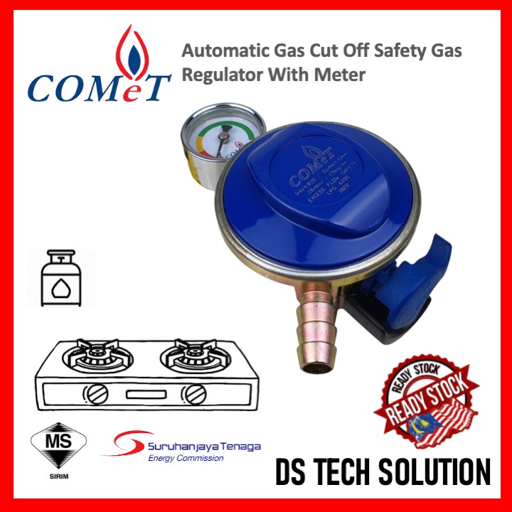[M'SIA STOCK] COMET GAS SAFETY REGULATOR WITH METER | Shopee Malaysia