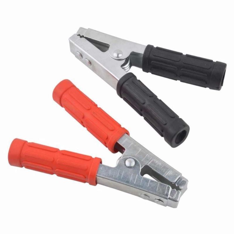 Black Red Insulated Car Battery Clip Earth Clamp Crocodile Alligator ...
