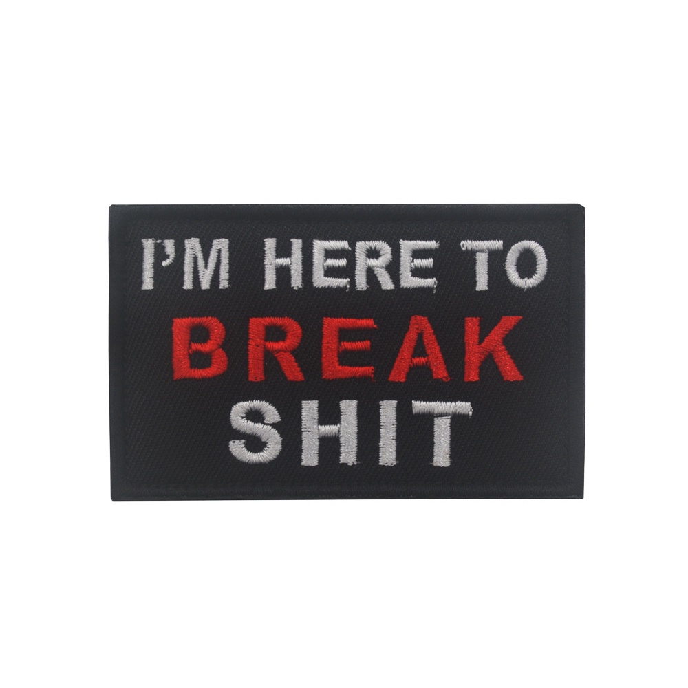 Velcro badge spot 3D embroidery cloth sticker Personalized English ...