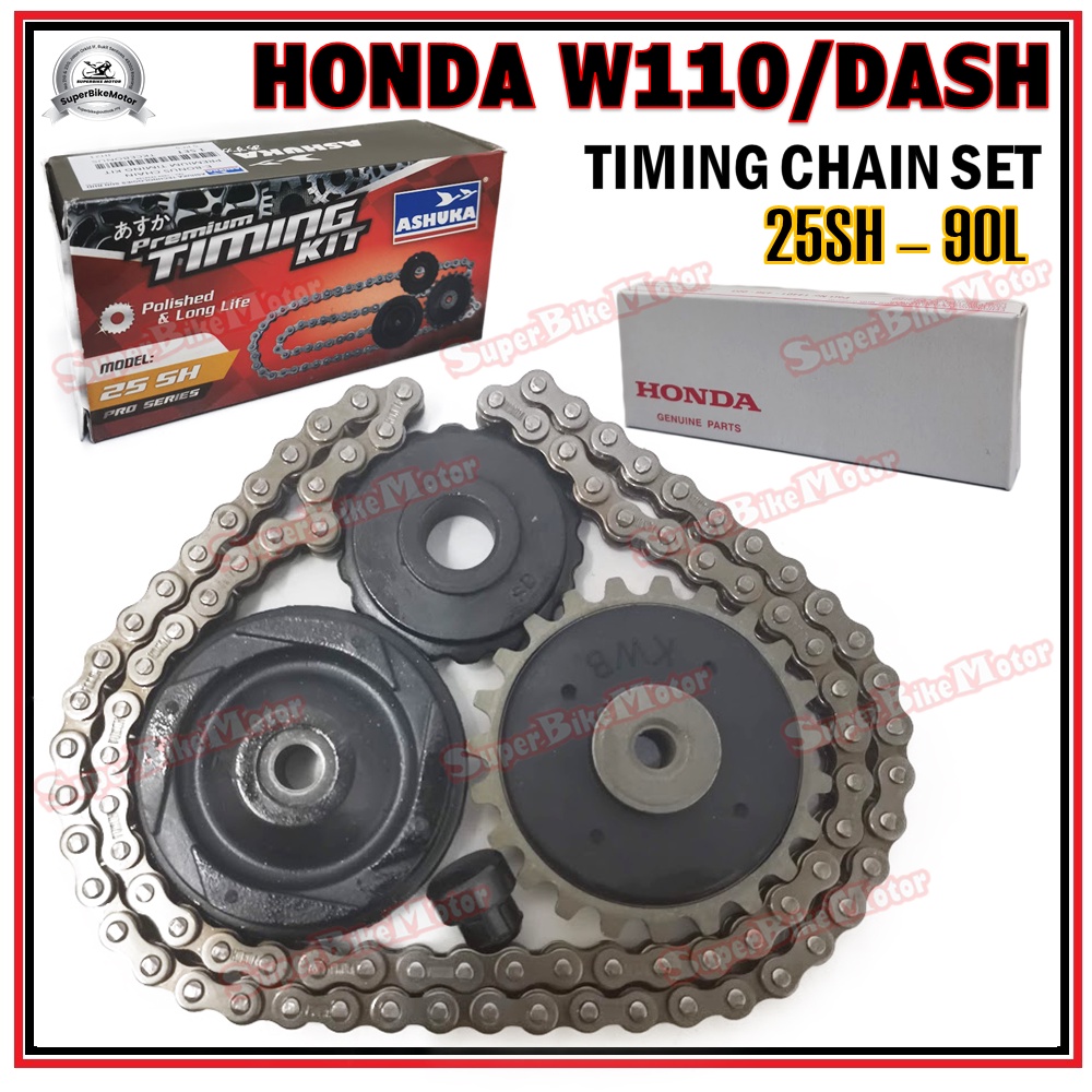 HONDA W110 / WAVE 110 / DASH - ASHUKA Premium Timing Chain Set / Timing ...