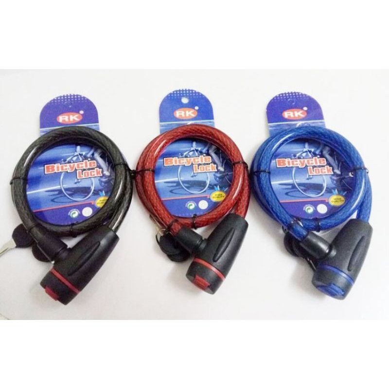 Universal Anti-Theft Locks Bike Locker 1m Long Steel Cable Coil ...