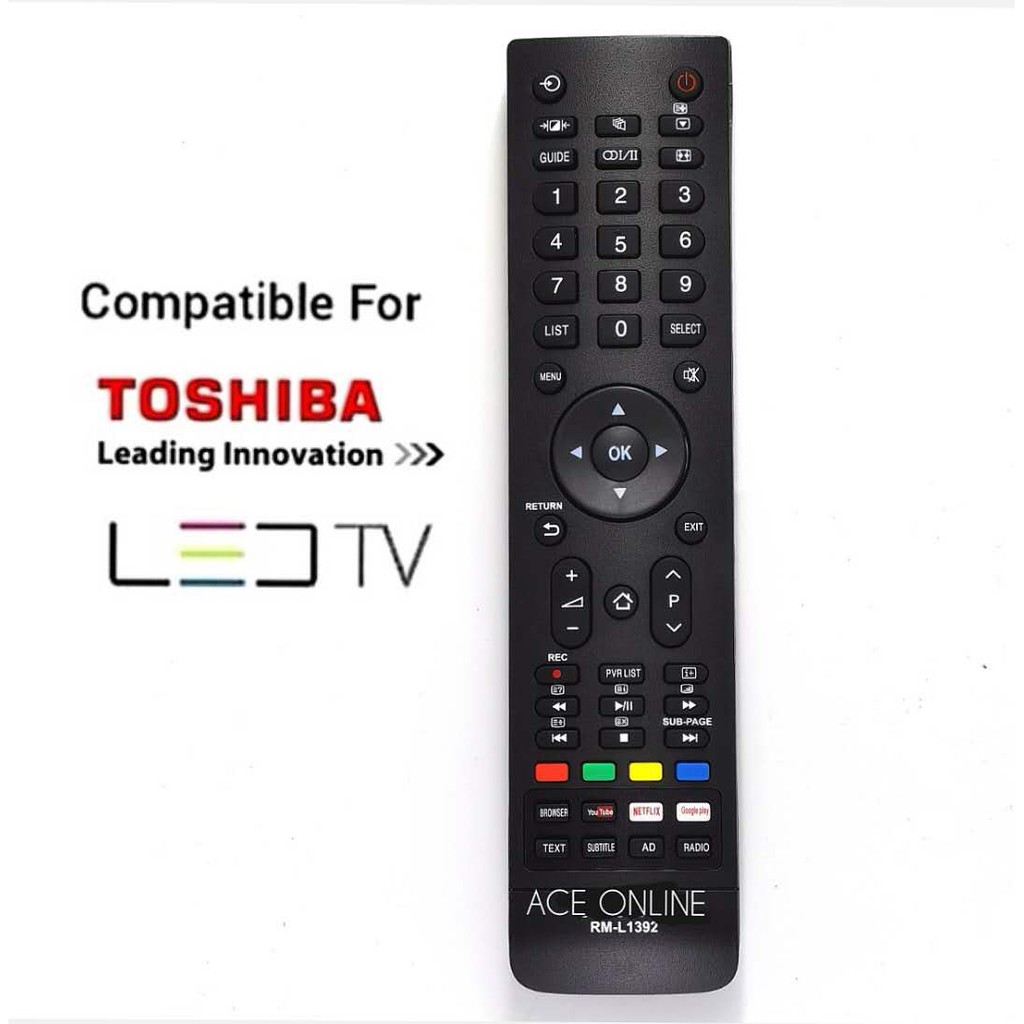 Universal Toshiba LED LCD SMART TV Remote Control for Models:CT-8067 CT ...
