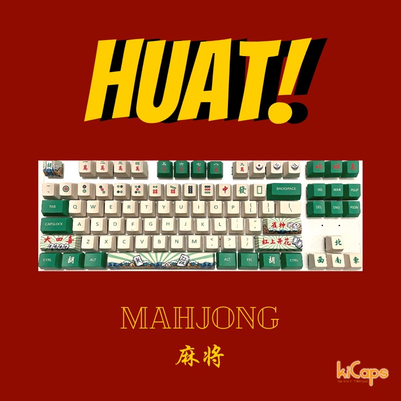 Mahjong Keycaps Set [Ready Stock] [110 Keys] [Full Layout] [PBT Dye Sub ...