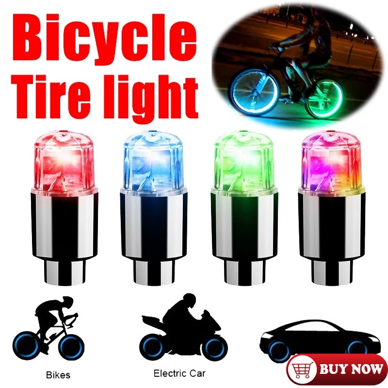 Rainbow Bicycle Portable Mini LED Battery Operated Tire Lamp ...