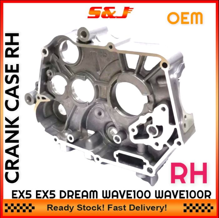 EX5 HI POWER EX5 DREAM WAVE100 CRANK CASE ENGINE CASE RH KANAN OEM ...
