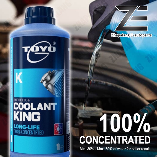 TOYO COOLANT KING 100% Concentrated Long Life Coolant 1L Min. 30% - Max ...