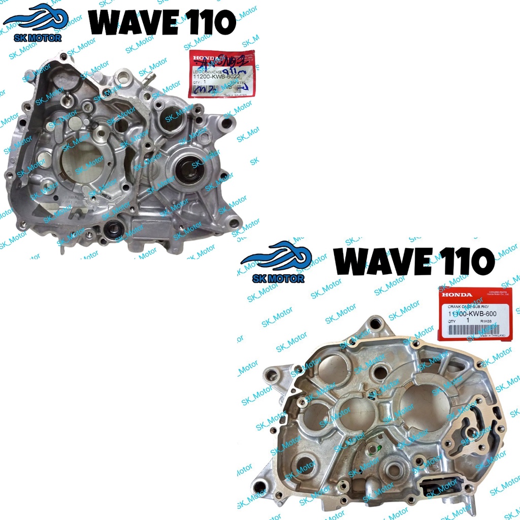 Honda WAVE 110 DASH V1 Original Crankcase Left Right Kiri Kanan Casing ...