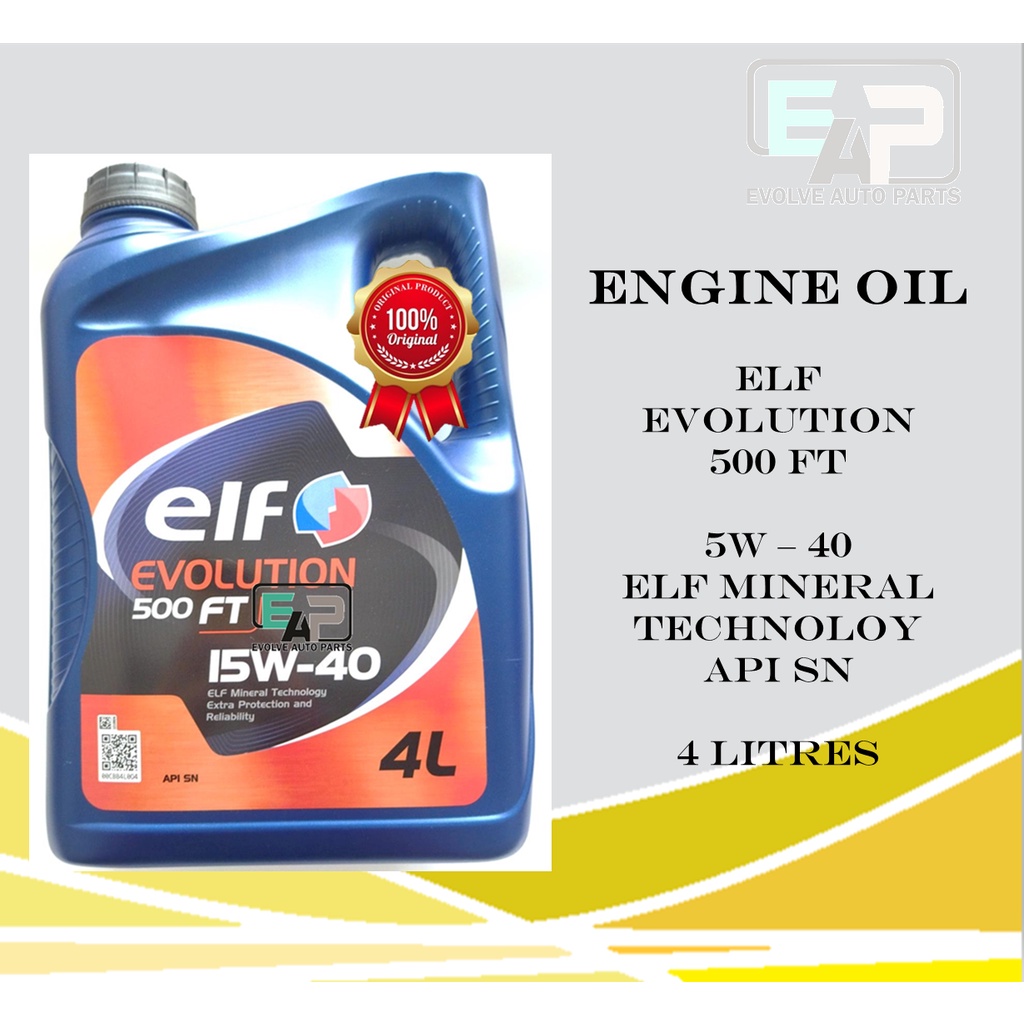 ELF EVOLUTION 500FT 15W-40 4 LITERS | Shopee Malaysia