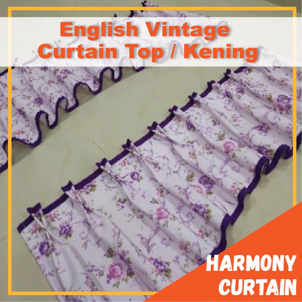 🔥Country Style🔥 Curtain Langsir Bunga English Vintage Sliding Door ...