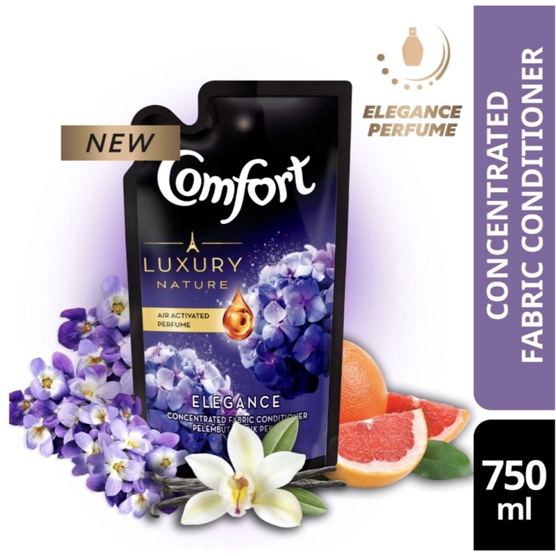 Comfort Concentrate Fabric Softener Luxury Nature Elegance Refill 750ml ...
