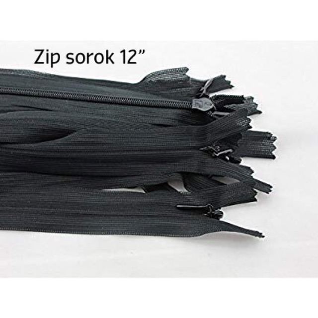 Zip Sorok / invisible zip 12” runcit & borong | Shopee Malaysia