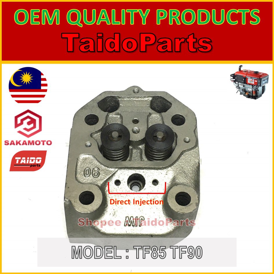 Yanmar TF80 TF90 Engine cylinder head complete direct injection ...