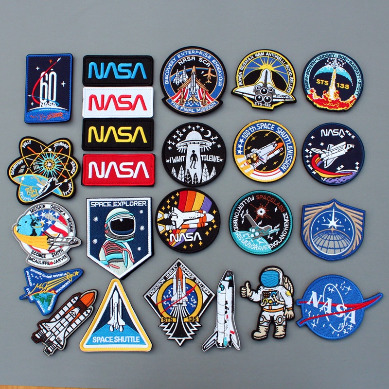 【Customized 】 NASA Insignia Space Agency Apollo 3D Embroidery Velcro ...