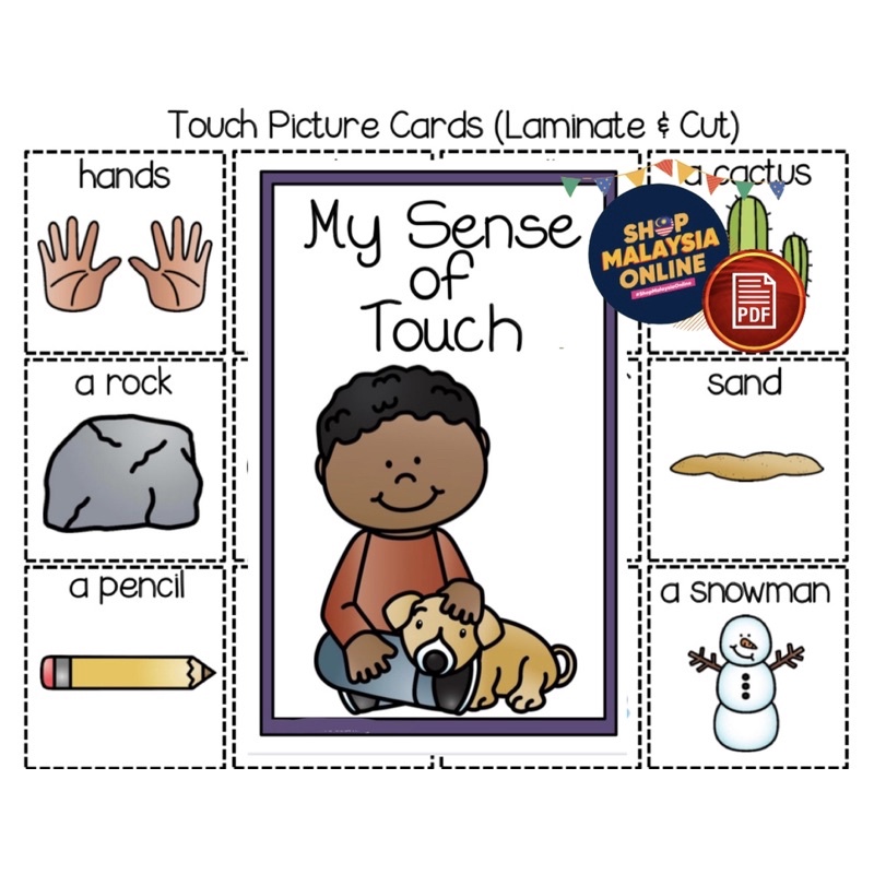 My five senses My sense of Touch busy book Printable Softcopy PDF Wuite ...
