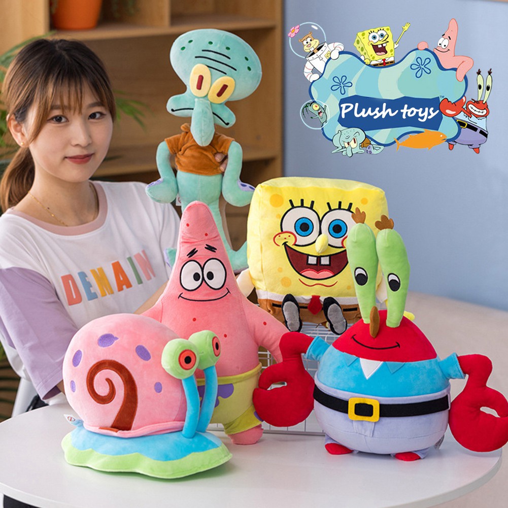 HW 40CM SpongeBob Plush Toy Doll Soft Stuffed Toy Children's Birthday ...