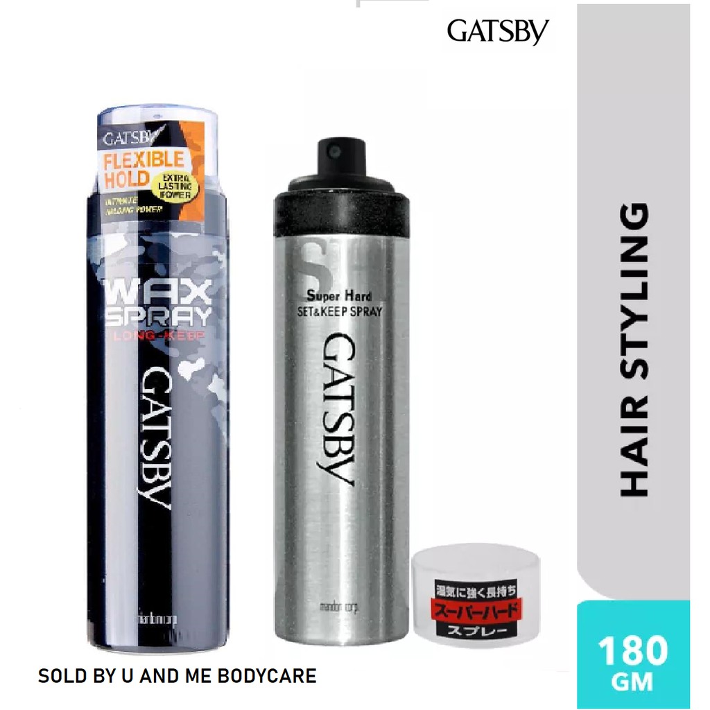 Gatsby Set & Keep Spray Super Hard/Wax 180G | Shopee Malaysia